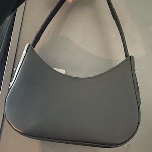 Leather Half-moon Bag, College Bag for Women, Shoulder Bag Minimal ...