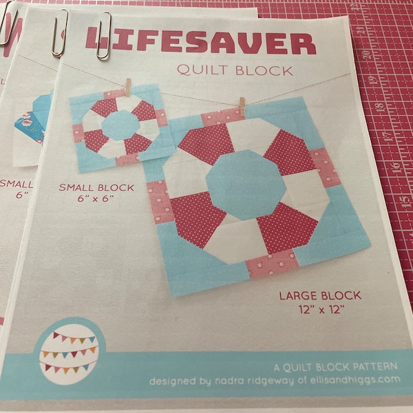 PDF Nautical Quilt Pattern - Lifesaver Quilt Pattern - Etsy