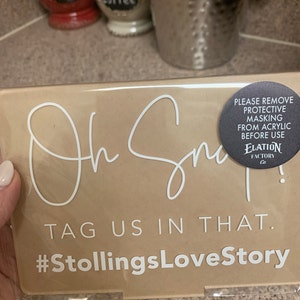 Oh Snap Tag Us in That Social Media Sign Add Your Custom - Etsy