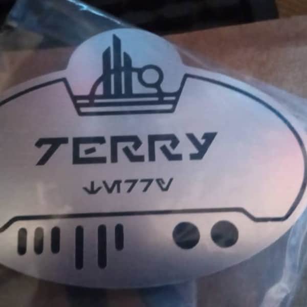 Custom Engraved Car Name Emblem Badge Black With Brushed Silver ...