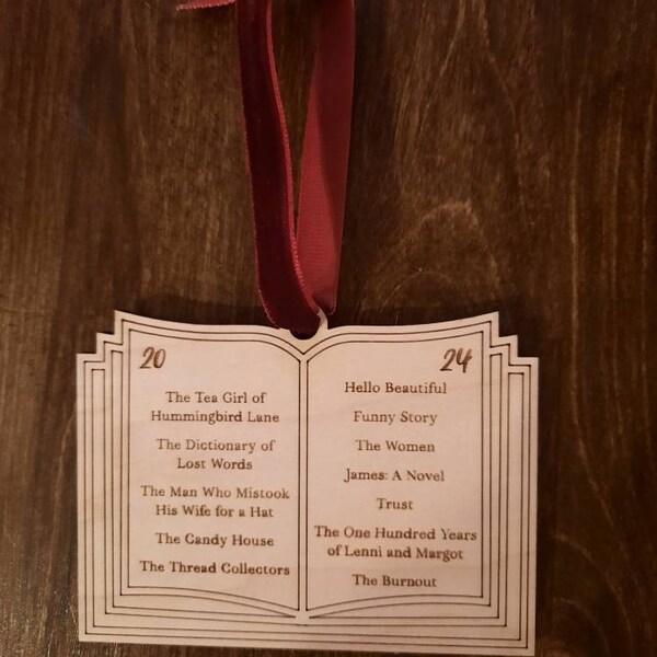 A Year in Books Ornament | Book Club | End of Year | Christmas Gift ...