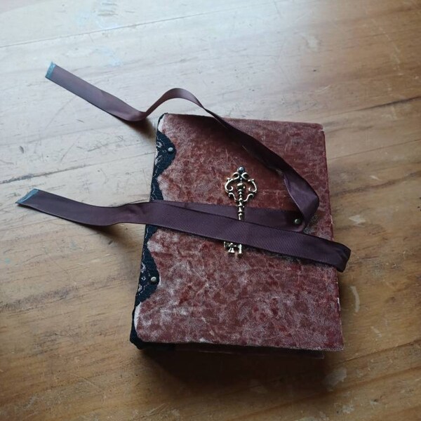 Pastel Kitty Journal, Kawaii Cat Journal, Fabric Junk Journal, Small ...