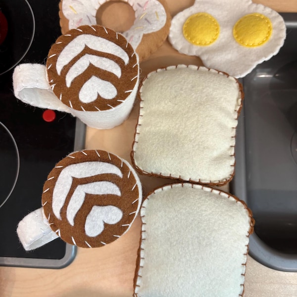 Felt Food Breakfast Set, Pretend Play Kitchen, Montessori Toy - Etsy
