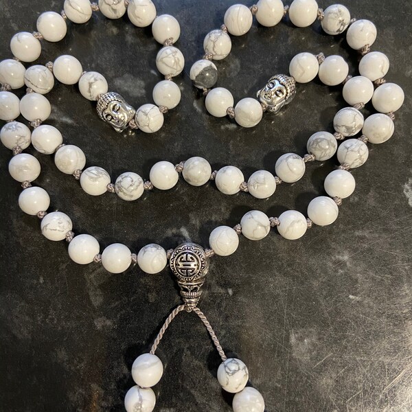 3 Sizes 4mm, 6mm, 8mm Natural Undyed Howlite Beads, White & Grey, Round ...