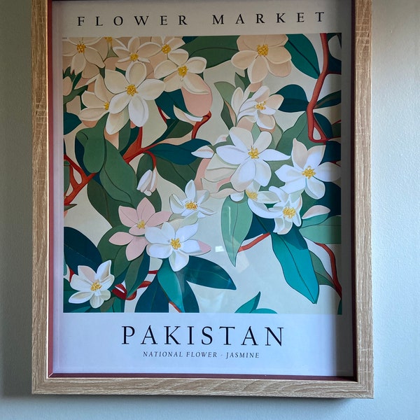 Pakistan Flower Market Art Print, Pakistan Flower, Jasmine Wall Art ...