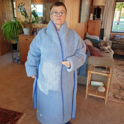 Wool Robe/ Unisex Soft Merino Wool Robe / Merino Wool Morning Dress ...