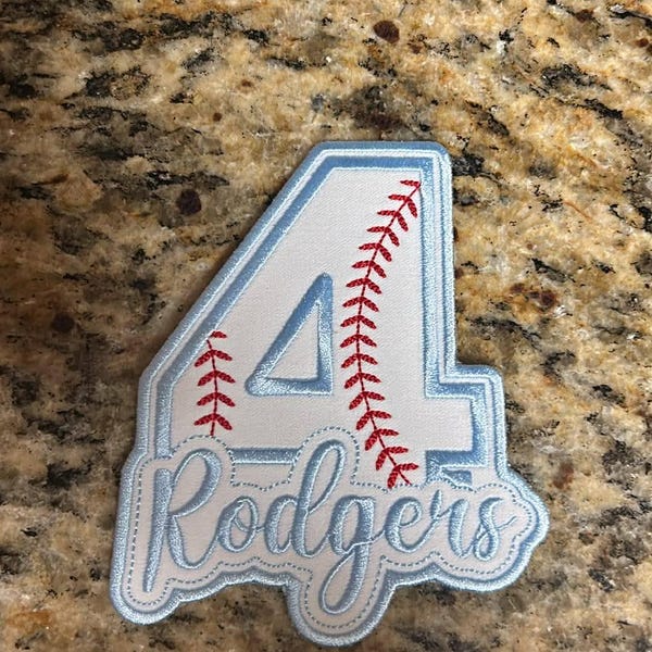 Personalized Baseball Name Patches, Custom Embroidered Baseball Number ...
