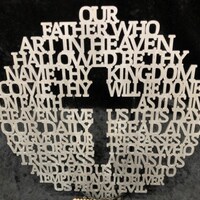 Catholic Lord's Prayer Our Father Circle With Cross - Laser Cut File ...