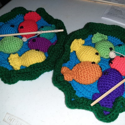 Rainbow Fishing Game and Pond Pattern - Etsy
