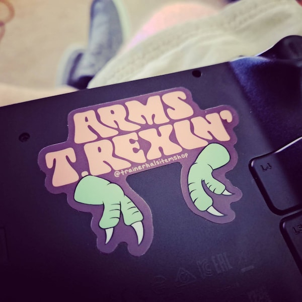 Arms T. Rexin’ Sticker Neurodivergent Autistic Pride Waterproof Vinyl ...