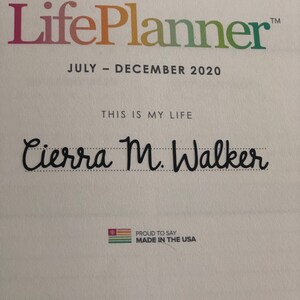 Script Vinyl Name Decal Name Sticker Planner Stickers Custom Vinyl Name ...