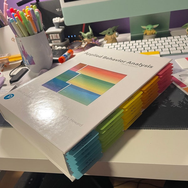 SNABAFIED Cooper Tabs | BCBA Exam Study Materials | Cooper Textbook ...