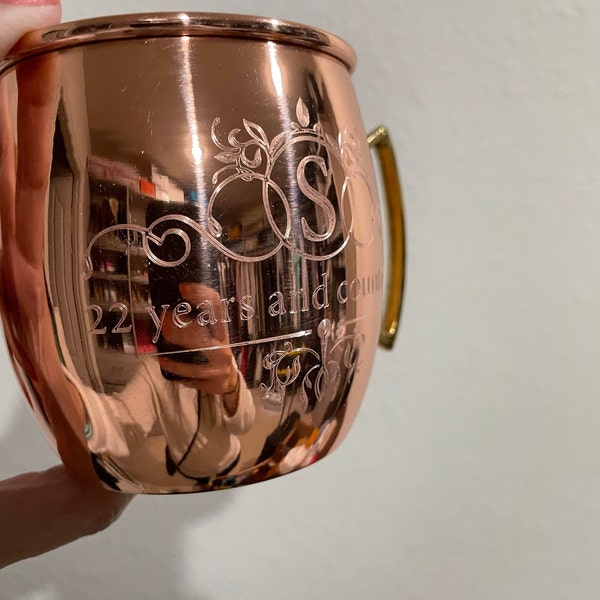 Personalized Moscow Mule Mug, Initial and Name Cup, Custom Cocktail Cup ...
