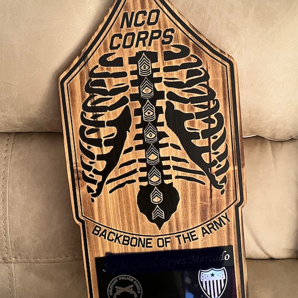 Noncommissioned Officer Backbone Plaque • NCO Military Gift • Army NCO ...
