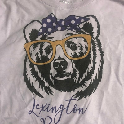 Grizzly Bear SVG Files Cricut, Bear Head Bandana Glasses Clipart, Cute ...