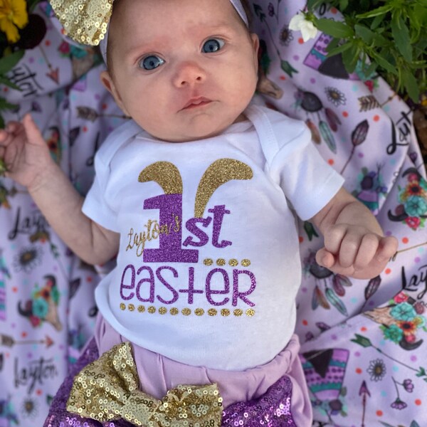 Personalized First Easter Shorts Outfit, Easter Outfit, Easter Shirt ...