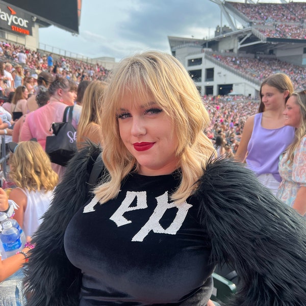 Rep Costume Black Velvet With Furry Sleeves. Romper With Rhinestones ...