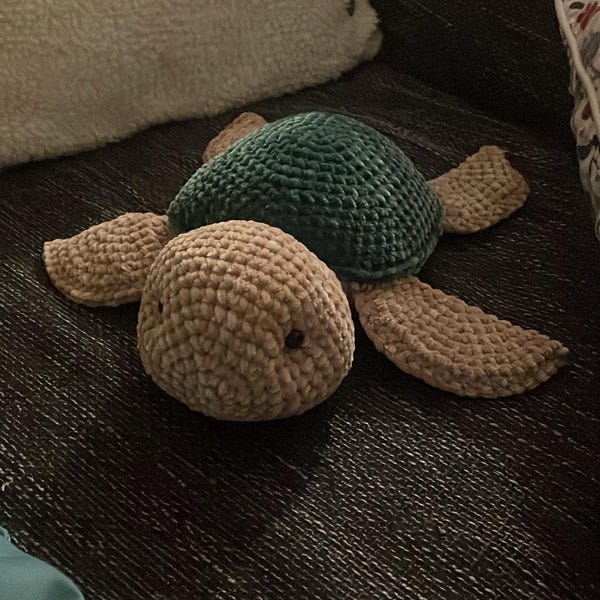 LARGE Crochet Turtle Pattern, Cute Toy, Crochet Turtle, Handmade Gift ...