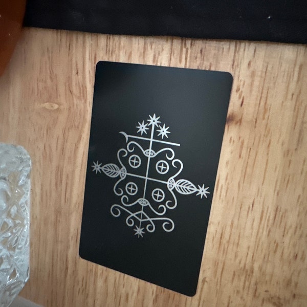 Handmade Ogoun Veve Altar Tile | Haitian Vodou Symbol | Strength ...