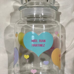 Conversation Hearts Personalized Candy Jar , Gifts for Couples ...
