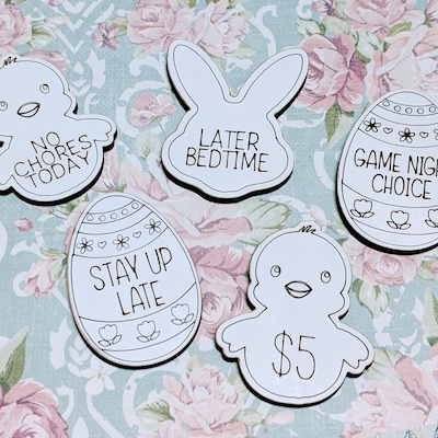 EASTER BASKET TOKENS Svg Pdf Cut File Easter Egg Prizes Reward Coins ...