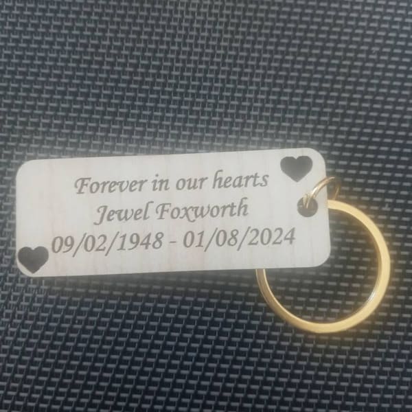 Bulk Funeral Favors Personalized Forever in Our Hearts Keychain ...