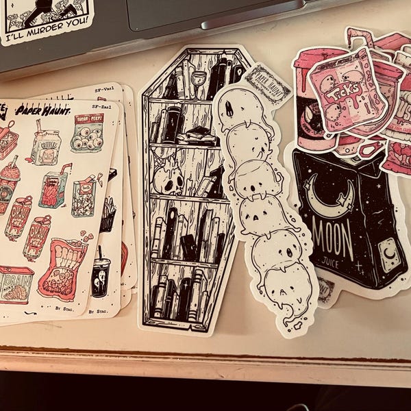 Vampire's Crypt STICKY Note - Creepy Cute -pastel Goth -stationery - Etsy