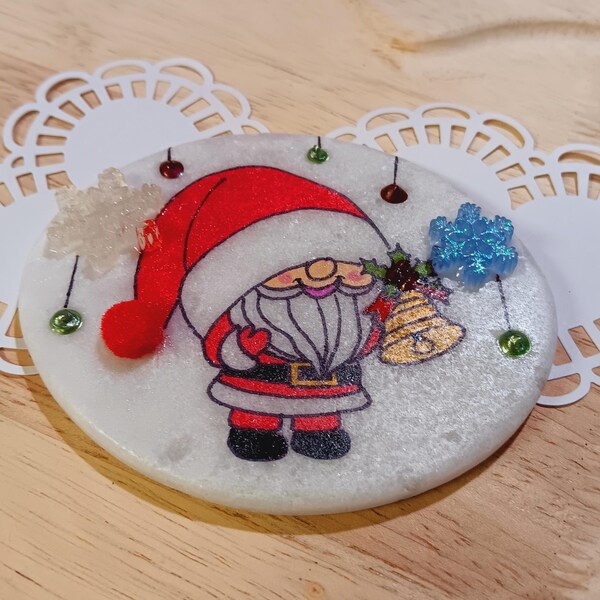 Santa on a Motorcycle Painted Rock SEALED Christmas Painted Rocks - Etsy