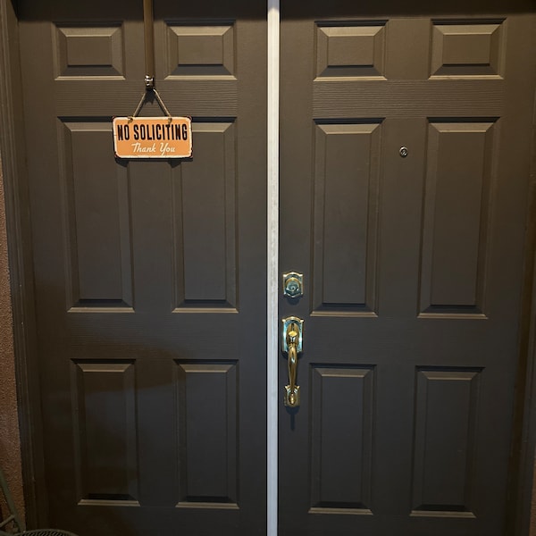 979HS No Soliciting Unless Youre Selling Thin Mints 5 X 10 Heavy 040 ...
