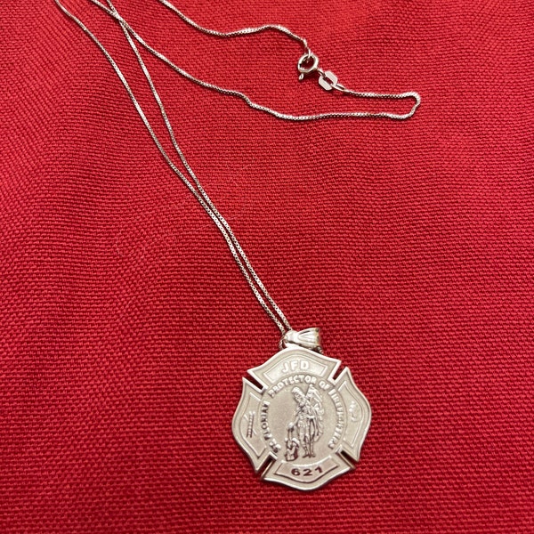 Saint Florian Necklace • Saint Florian • Saint Florian Firefighter ...