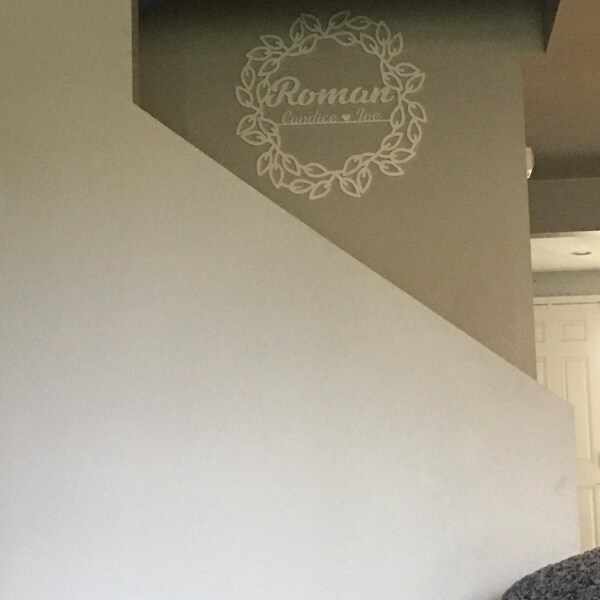 Wooden Family Name Sign Round, Fall Wedding Signs With Names, Circle ...