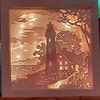 Lighthouse Lightbox Template, Paper Cut Shadow Box Template, Silhouette ...