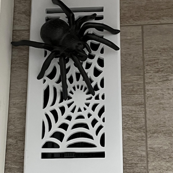 4"x10" Spooky Gothic Vent Cover in Spider Web Design Cast Aluminum ...
