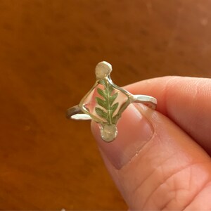 Dried Fern Ring, Resin Plant Ring, Botanical Jewelry, Real Flower Ring ...