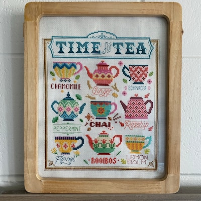 Time for Tea Cross Stitch Pattern digital Format PDF - Etsy