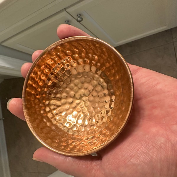 Hammered Copper Shave Dish - Etsy