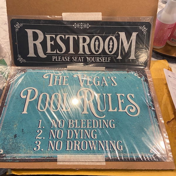 Restroom Sign - Vintage Design - Etsy