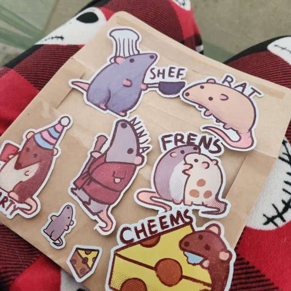 RAT Stickers | Waterproof Holographic Stickers, Rat Sticker, Derpy ...