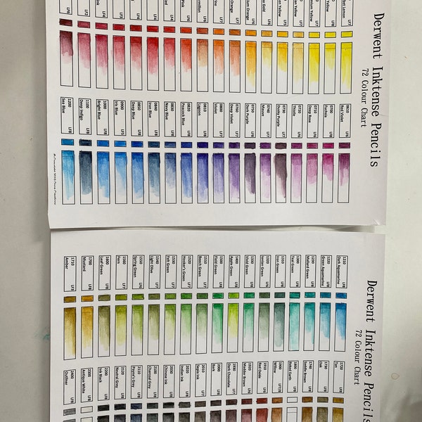 Polychromos 120 Pencil Colour Chart Template Printable Colouring ...