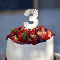 Personalized Daisy Number Cake Topper, Baby First Birthday, Custom Name ...