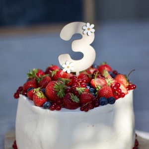 Personalized Daisy Number Cake Topper, Baby First Birthday, Custom Name ...