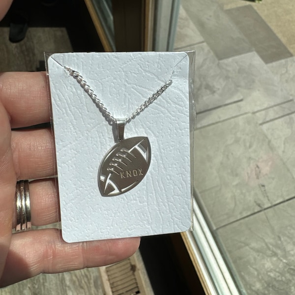 Personalized Sterling Silver Football Number Necklace, Sports Jewelry ...