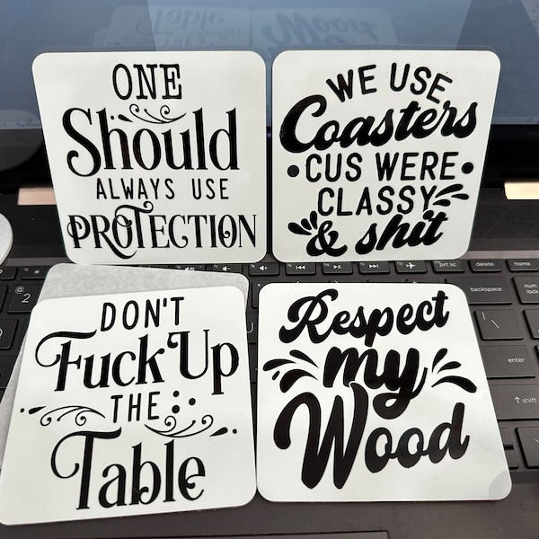 Naughty Coaster SVG Bundle, Funny Coaster Svg, Sarcastic Coasters Svg ...