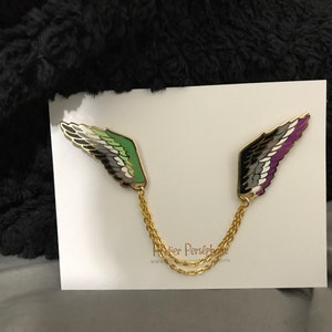 Lesbian Proud Angel Connected LGBTQ Enamel Pins | Etsy