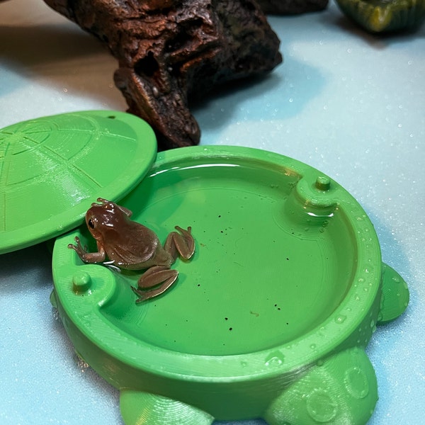 Mini Sandbox Turtle With Lid Cap | Reptile Feeder | Put in Tank for ...