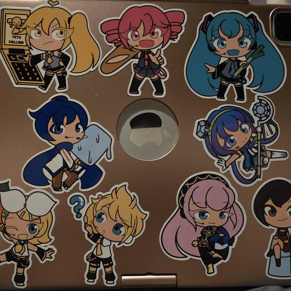 Kaito Vocaloid 3" Vinyl Laminated Sticker | Blue Kawaii Cute Anime Boy ...