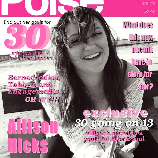13 Going on 30 Custom Sparkle Magazine Cover - Etsy