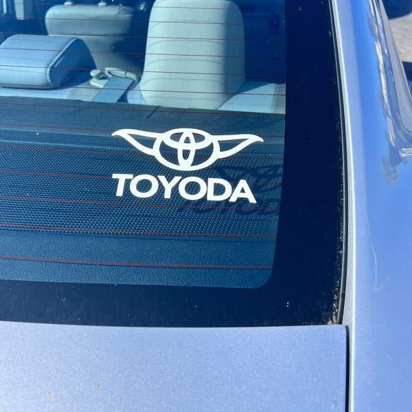 Yoda Toyoda Toyota Vinyl Decal for Car, Laptops, Any Smooth Surface ...