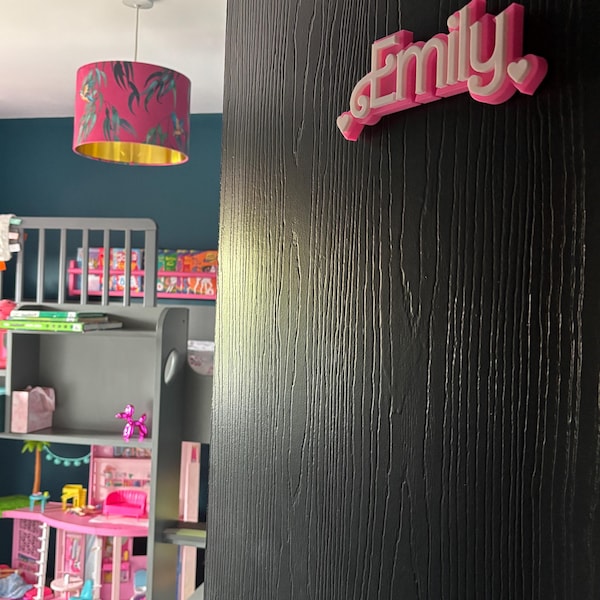 Custom Pink Name Sign: 3D Printed Bedroom Decor - Etsy