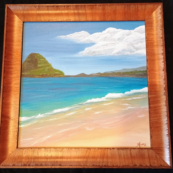 Scooped Tropical Wood Custom Picture Frame W/ 90% UV Protective Cover ...